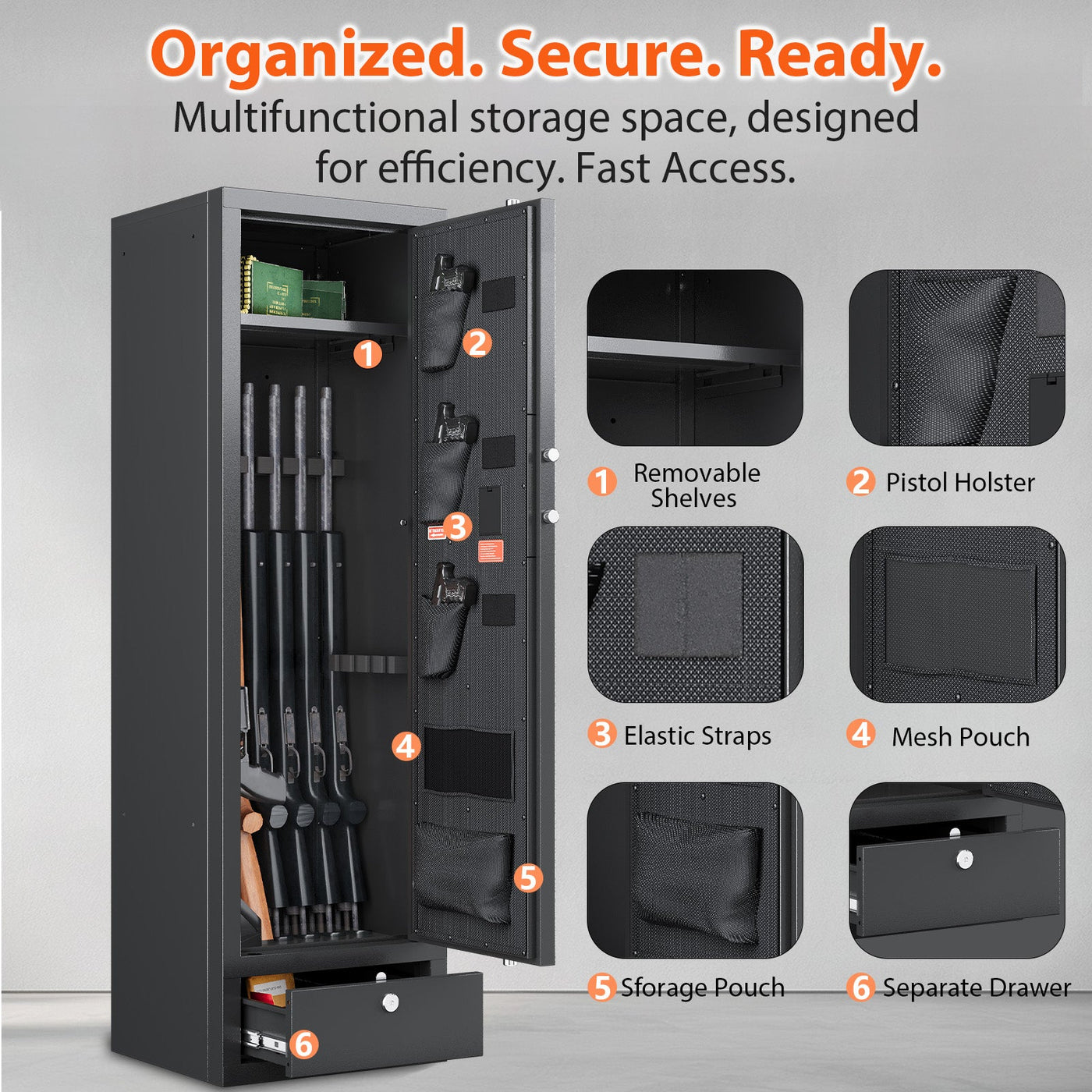 Kaer 15-20 DIY Large Gun Safe 1500A+1500B – KaerWorld