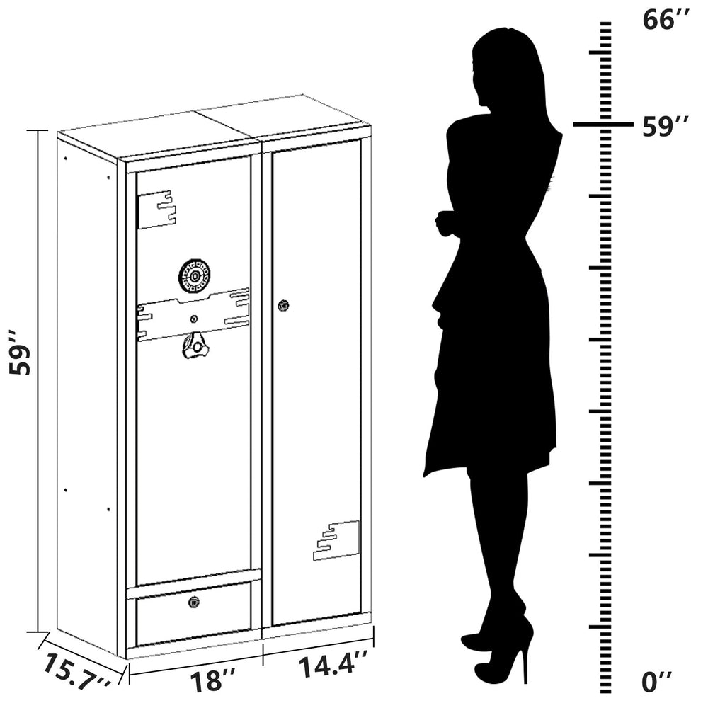 Kaer 15-20 DIY Large Gun Safe 1500A+1500B – KaerWorld